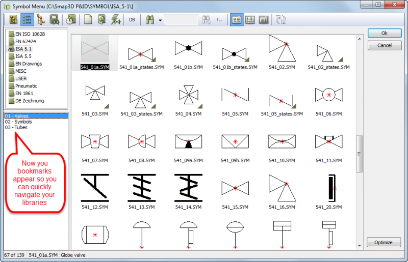 Organizing your Smap3D P&ID Symbol Menu with Bookmarks - CAD-helpdesk.de